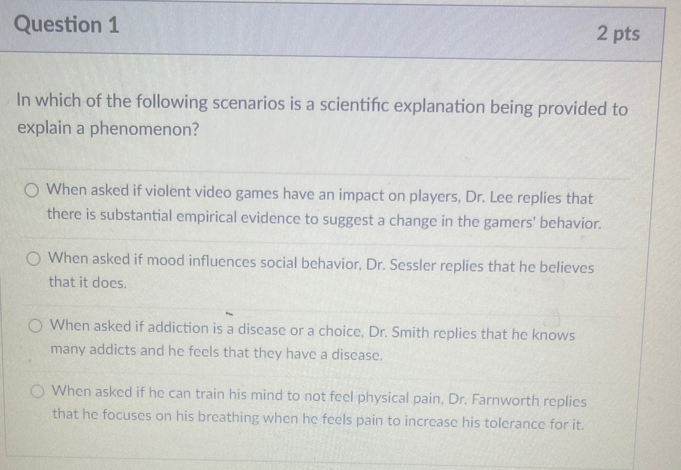 Solved Question 12 ﻿ptsIn which of the following scenarios | Chegg.com