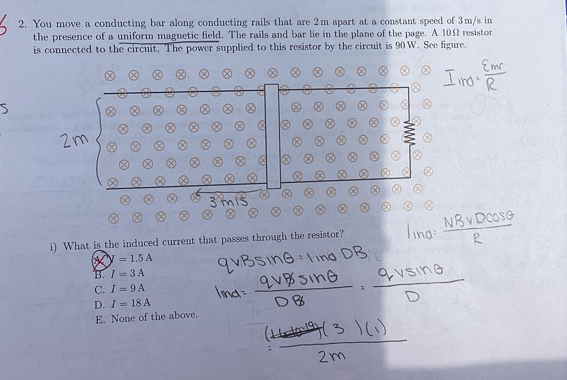 Solved You move a conducting bar along conducting rails that | Chegg.com