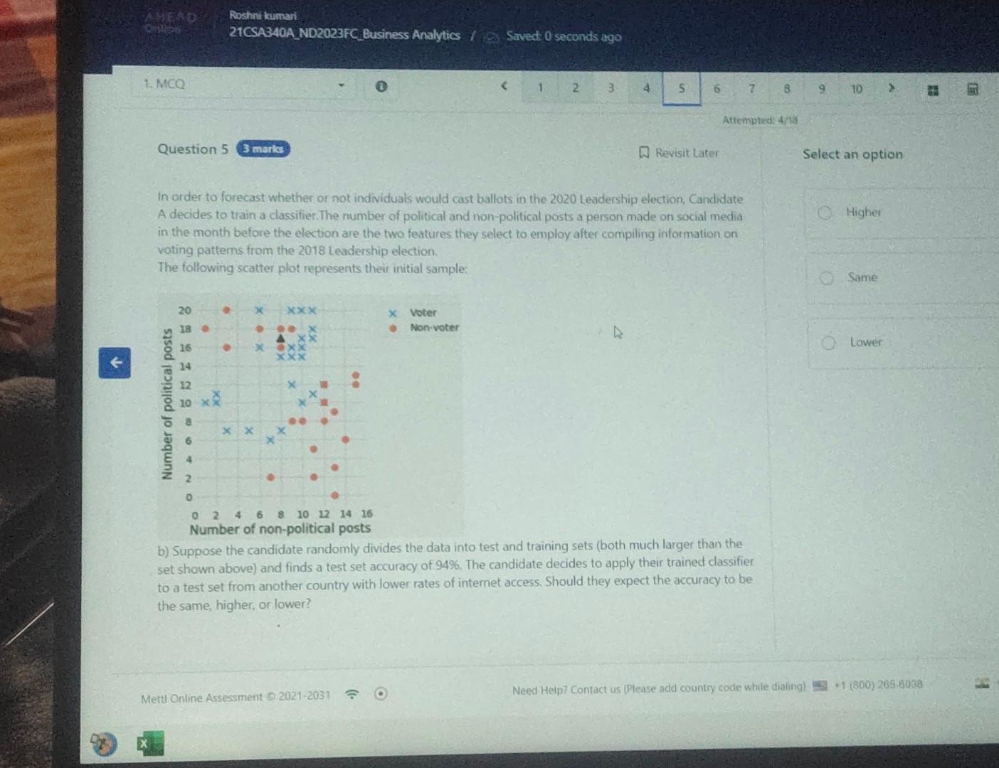 Solved Question 5 (3) marks Revisit Later Select an option | Chegg.com