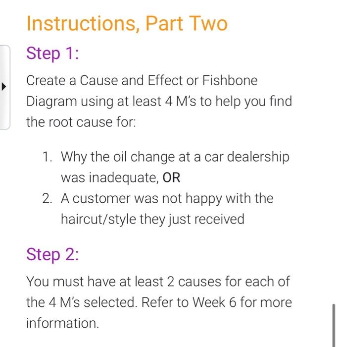 Solved Instructions, Part One Step 1: Develop a process map | Chegg.com