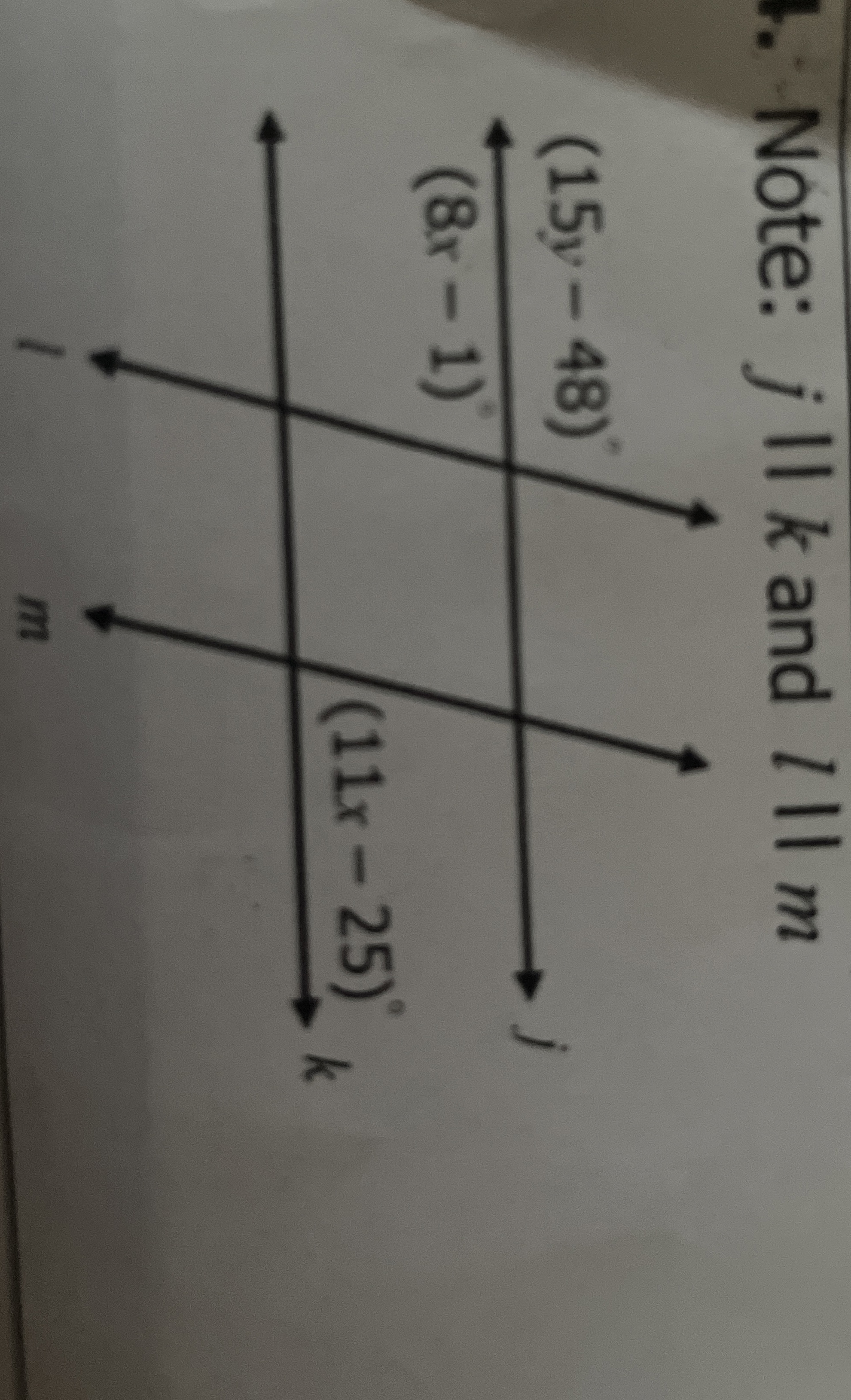 Solved Directions: if I || ﻿m find the value of each missing | Chegg.com