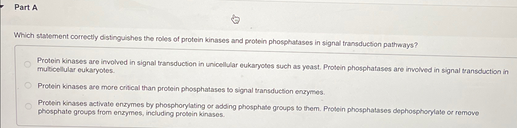 Solved Part AWhich statement correctly distinguishes the | Chegg.com