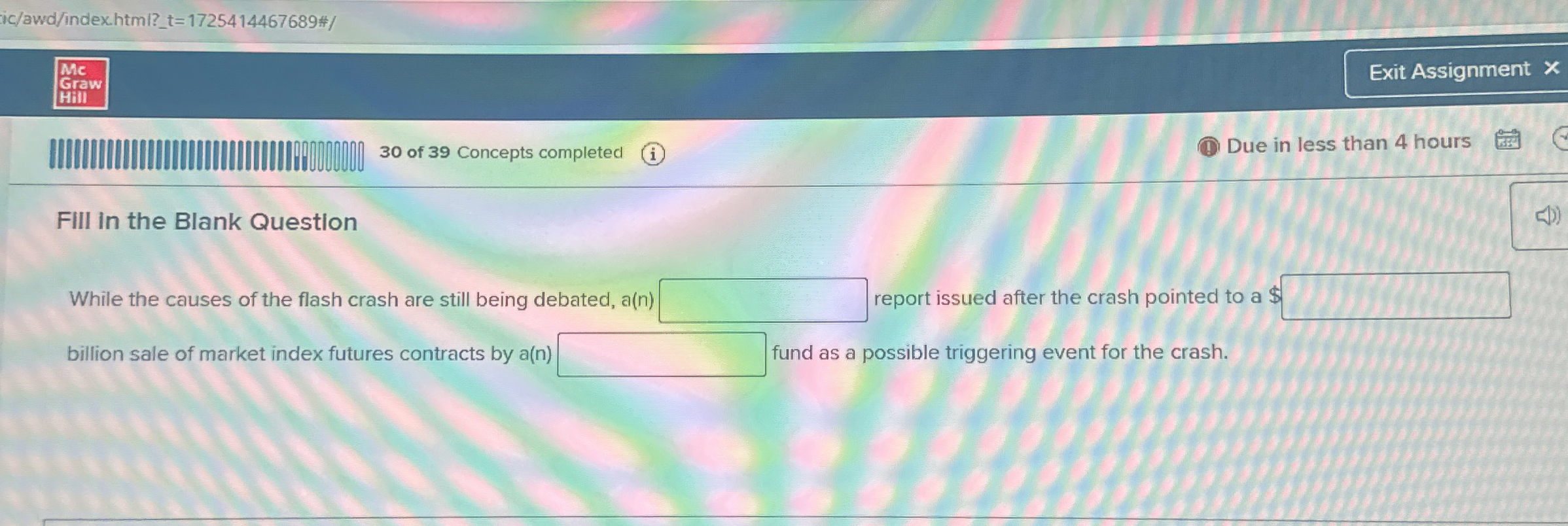 Solved while the causes of the flash crash are still being | Chegg.com