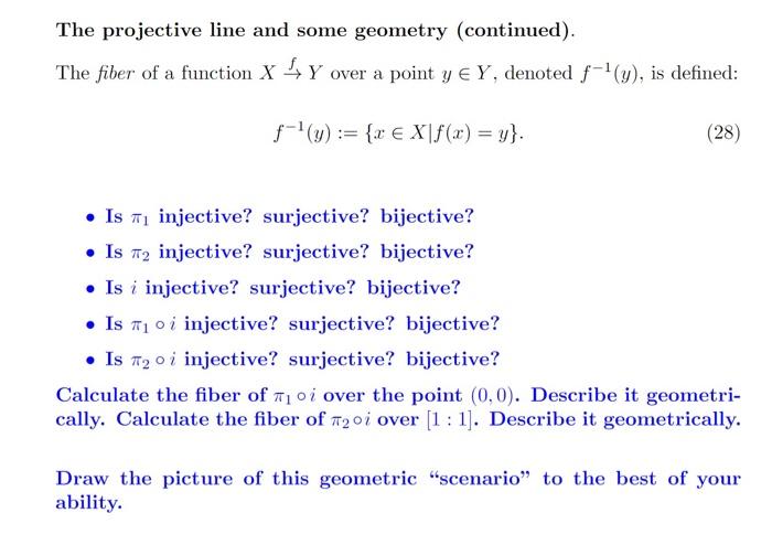 The projective line and some geometry. With the set | Chegg.com