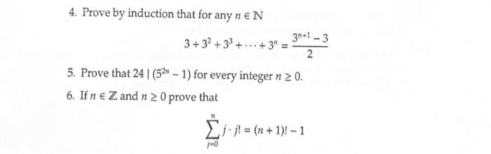 Solved 4. Prove by induction that for any n∈N | Chegg.com