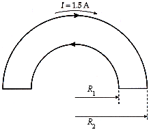 Solved A wire loop consists of two semicircles connected by | Chegg.com