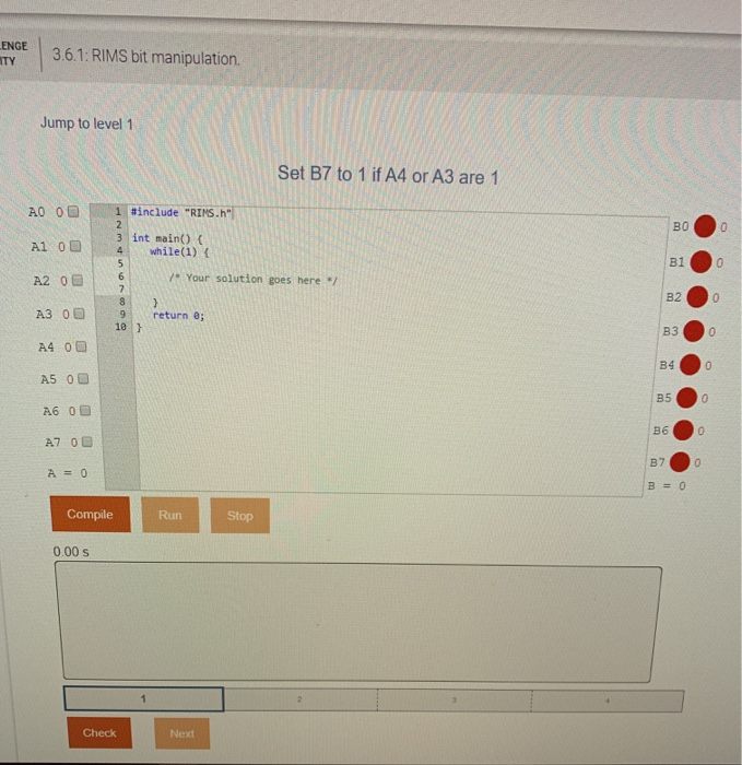 TENGE 3.6.1: RIMS bit manipulation Jump to level 1 | Chegg.com