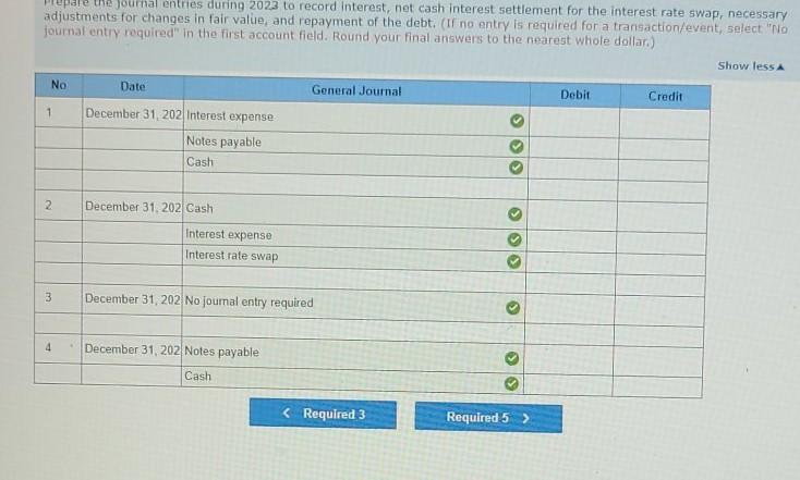 Solved the journal entries during 2023 to record Interest, | Chegg.com