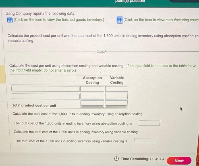 Solved Data table Data table Calculate the product cost | Chegg.com