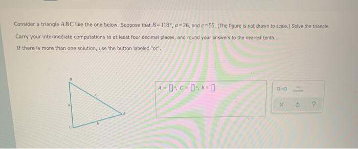 Solved Consider a triangle ABC like the one below. Suppose | Chegg.com