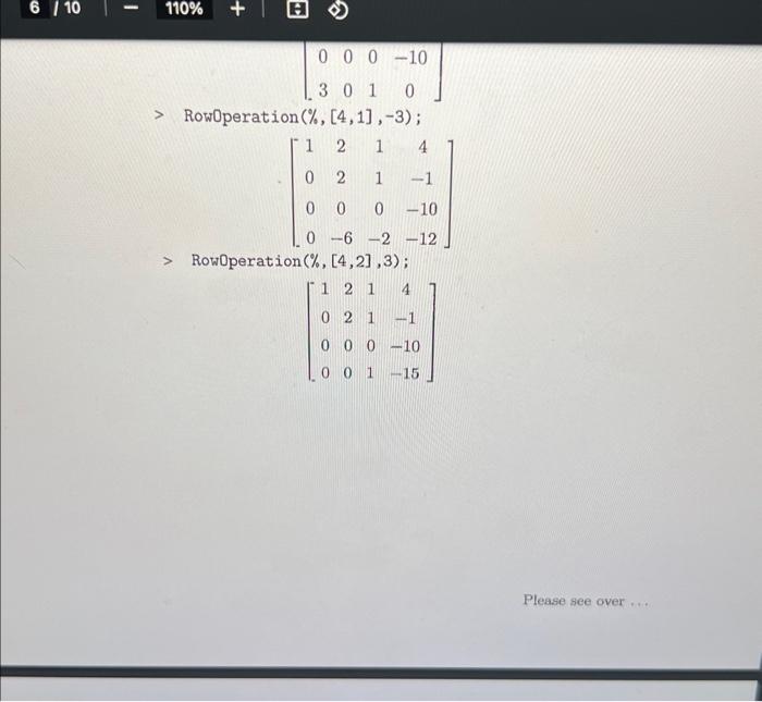 Solved v) Using the Maple code below, or otherwise, find the | Chegg.com
