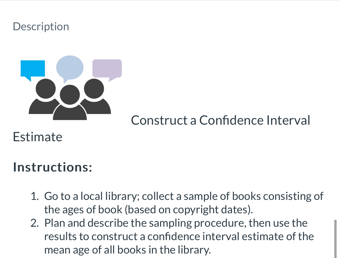 Solved DescriptionConstruct a Confidence | Chegg.com