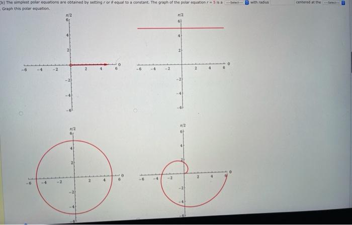 Solved centered at the Sec b) The simplest polar equations | Chegg.com
