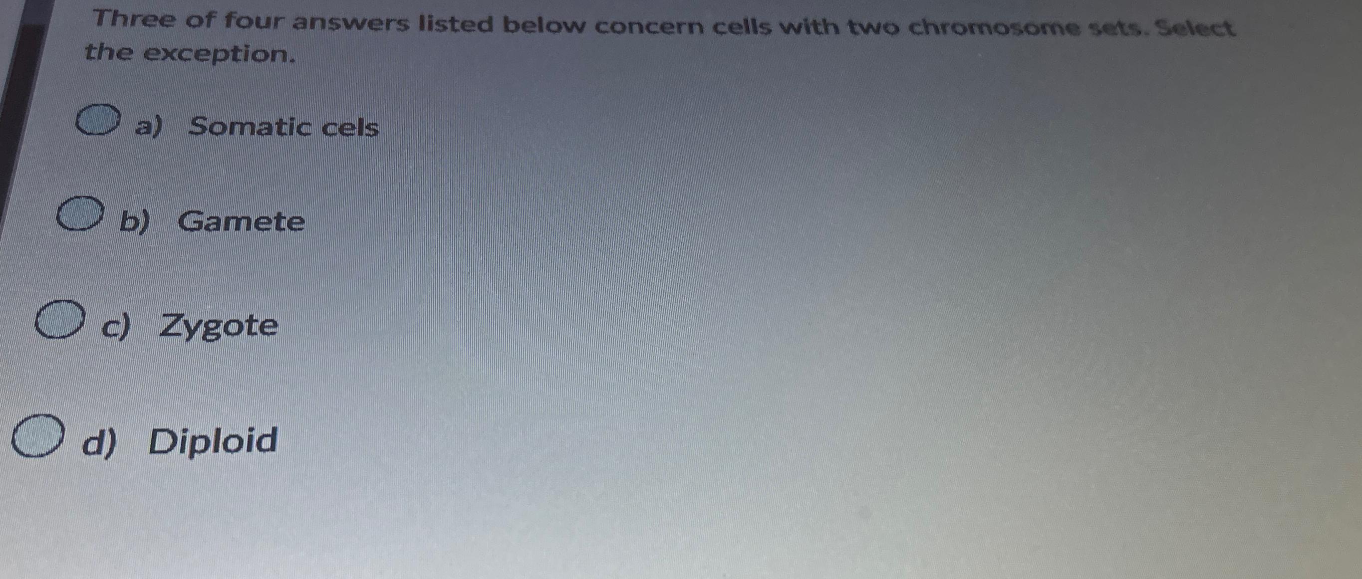 Solved Three of four answers listed below concern cells with | Chegg.com