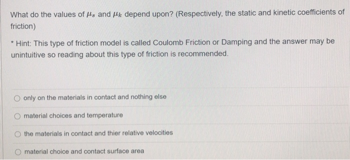 Solved What do the values of his and uk depend upon? | Chegg.com