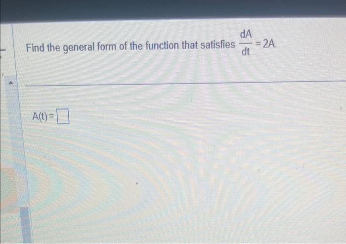 Solved Find the general form of the function that satisfies | Chegg.com