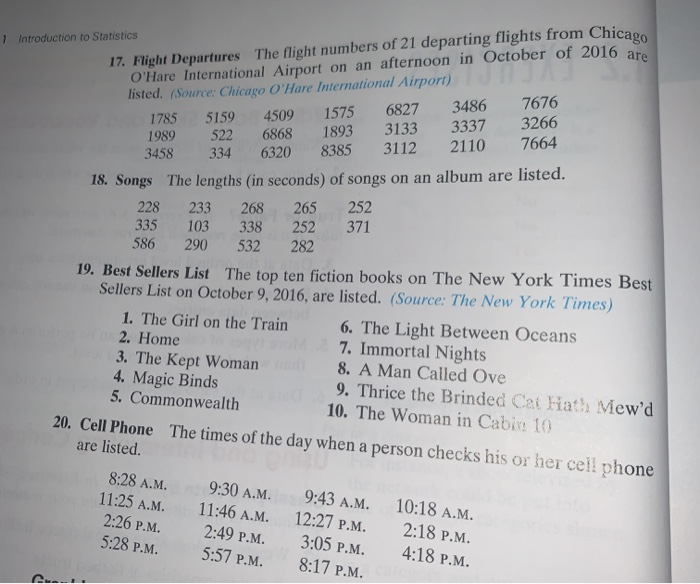 Solved Classifying Data By Level In Exercises 15-20, | Chegg.com