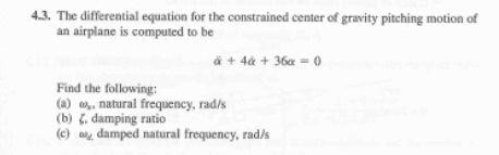 Solved The differential equation for the constrained center | Chegg.com