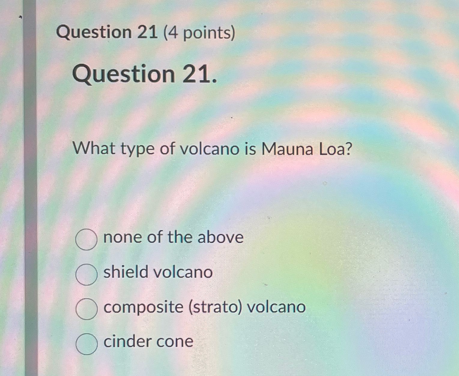 Solved Question 21 (4 points)Question 21.What type of | Chegg.com Solved Question 21 (4 points)Question 21.What type of | Chegg.com