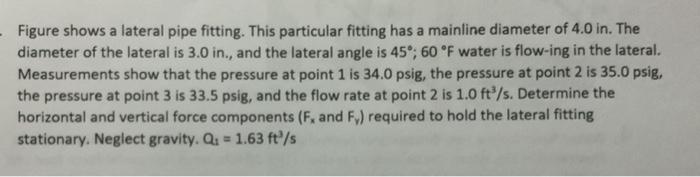 Solved Figure shows a lateral pipe fitting. This particular | Chegg.com