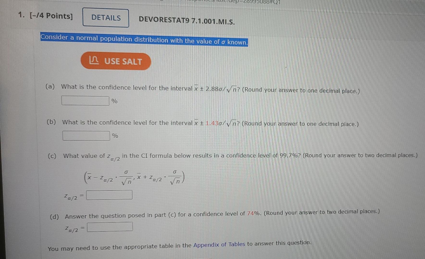 Solved SP- 20996060FQ1 1. [-/4 Points] DETAILS DEVORESTAT9 | Chegg.com