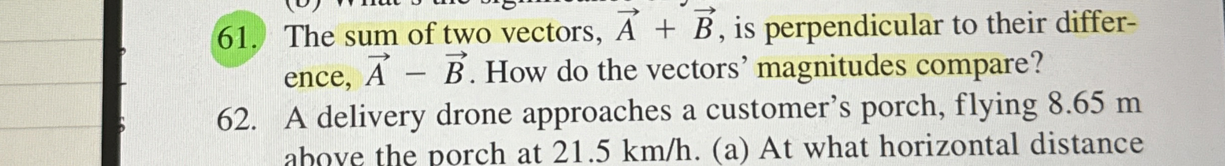 Solved The sum of two vectors, vec(A)+vec(B), ﻿is | Chegg.com