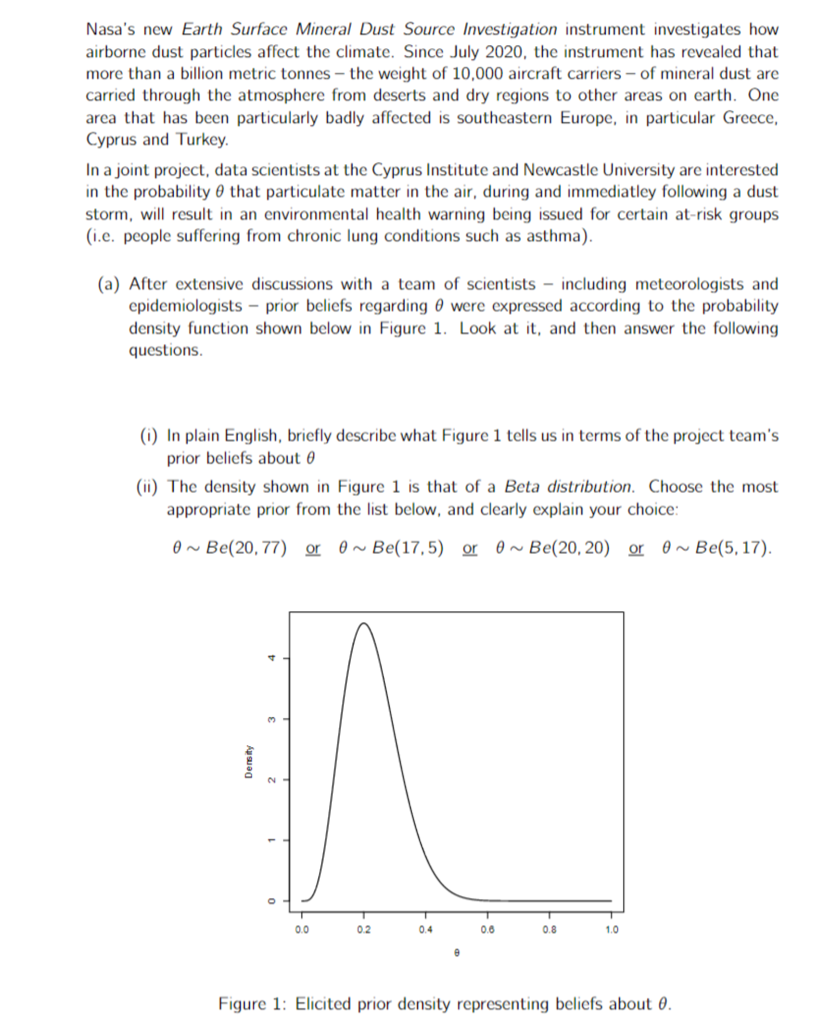 Solved Bayesian inference:Nasa's new Earth Surface Mineral | Chegg.com