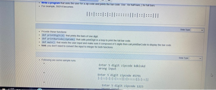 Solved • Excercise #3 Postal bar codes. For faster sorting | Chegg.com