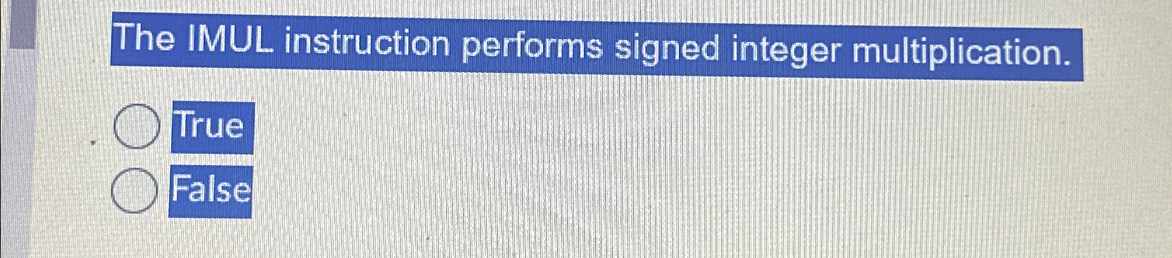 Solved The IMUL instruction performs signed integer | Chegg.com