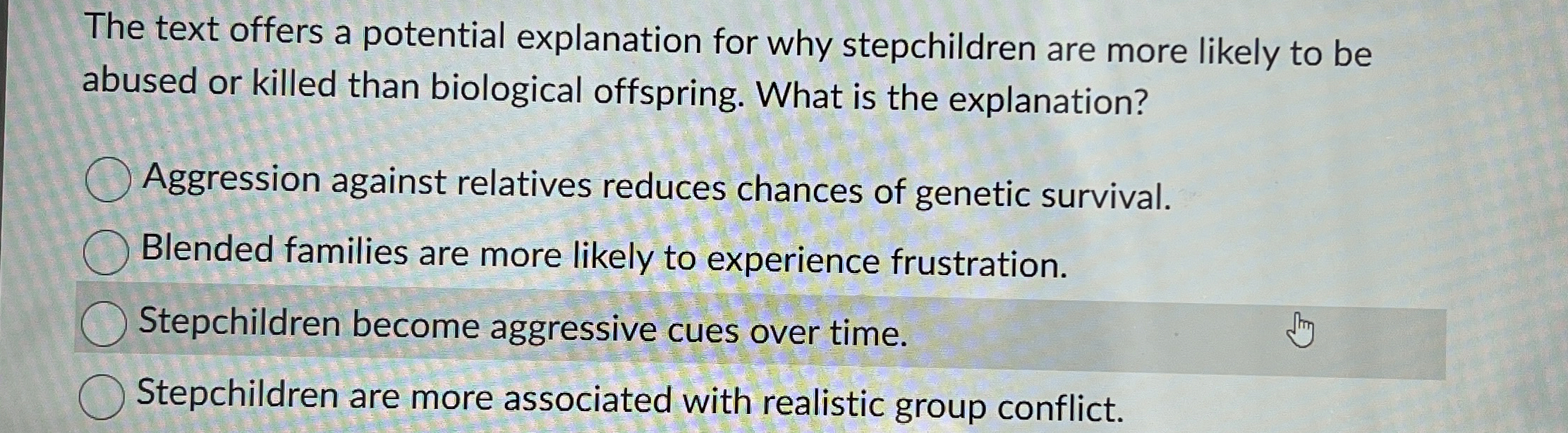 Solved The text offers a potential explanation for why | Chegg.com