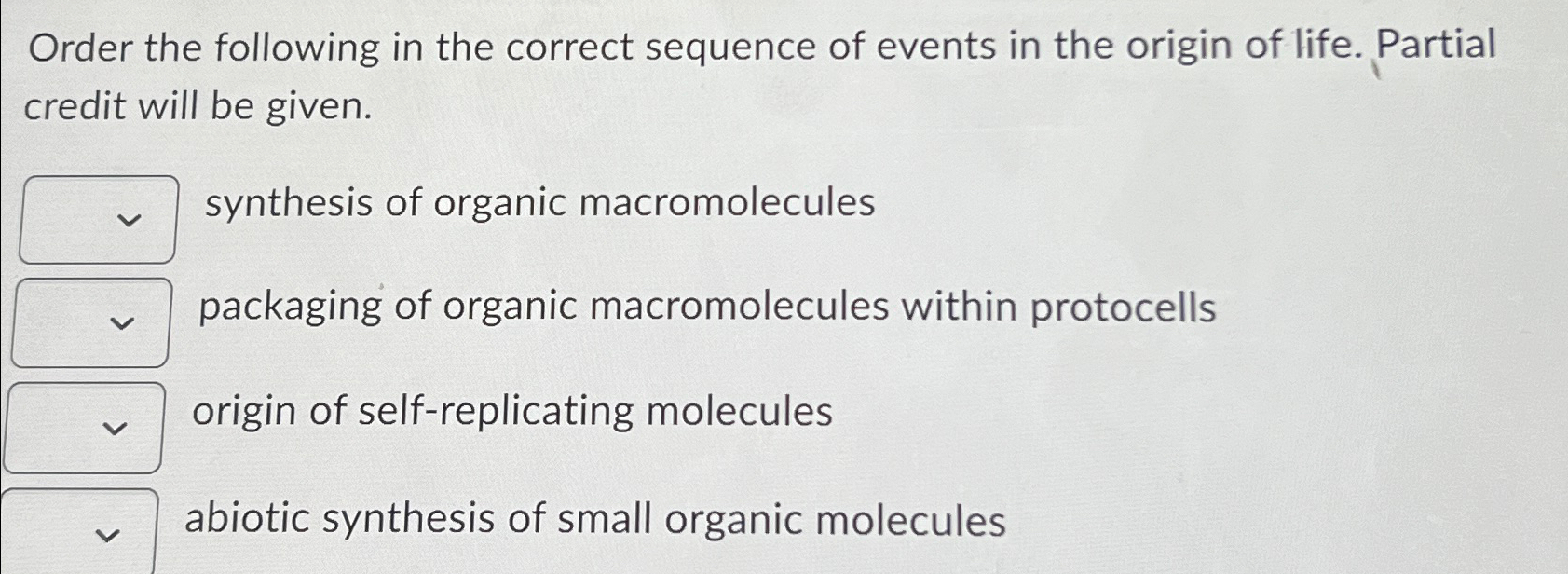 Solved Order the following in the correct sequence of events | Chegg.com