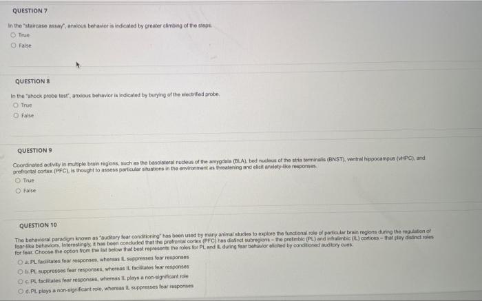 In the "slaircase astay"; anwous behavior is | Chegg.com