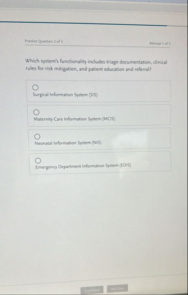 Solved Practice Question 2 ﻿of 3Attempt 1 ﻿of 3Which | Chegg.com