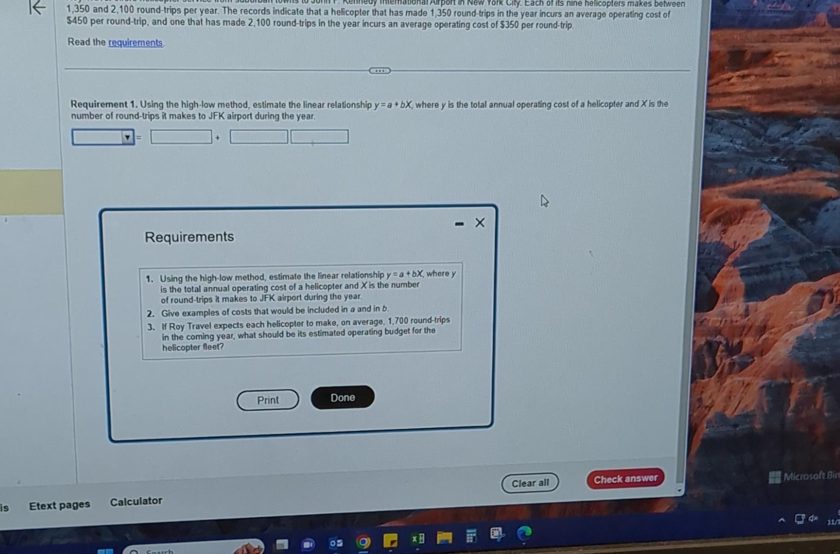 Solved 1,350 and 2,100 round-trips per year. The records | Chegg.com