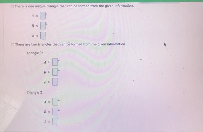 Solved Information is given about AABC. Determine if the | Chegg.com