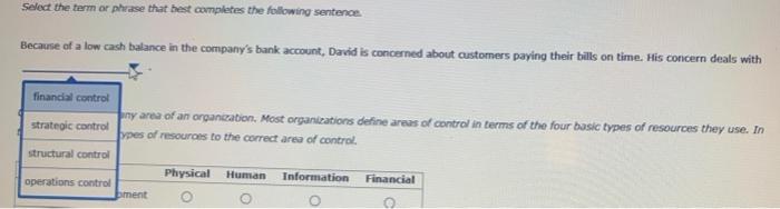 Solved 1. Control in Organizations This problem examines | Chegg.com