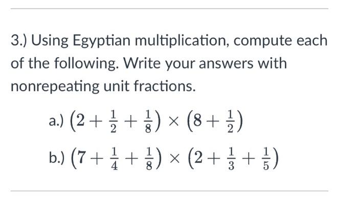 Egyptian Multiplication
