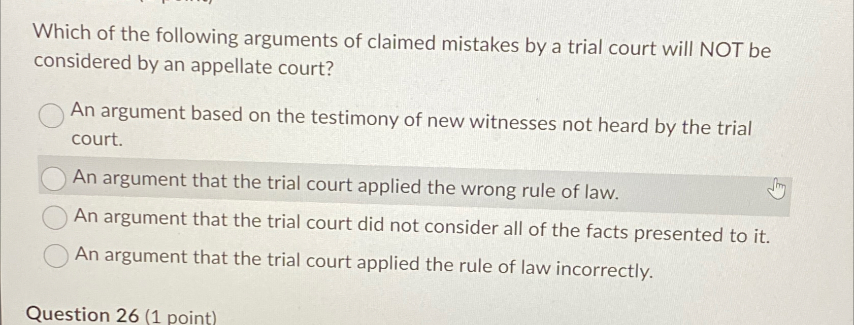 Solved Which of the following arguments of claimed mistakes | Chegg.com