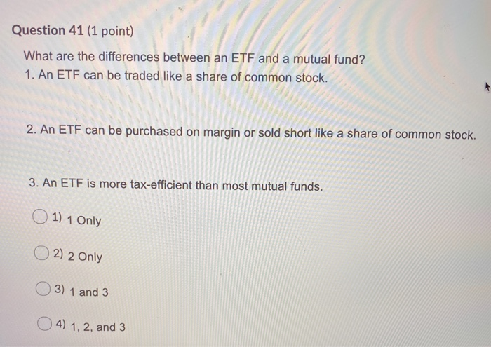Solved Question 40 (1 point) Saved Which of the following is | Chegg.com
