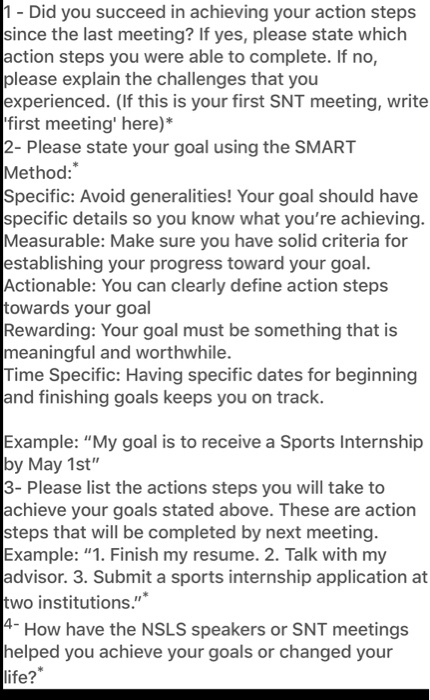 1 - Did you succeed in achieving your action steps | Chegg.com