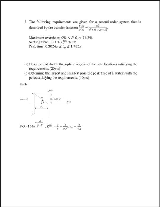 Solved 2- The following requirements are given for a | Chegg.com