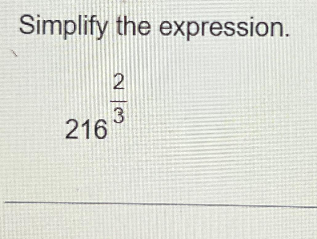 Solved Simplify the expression.21623 | Chegg.com