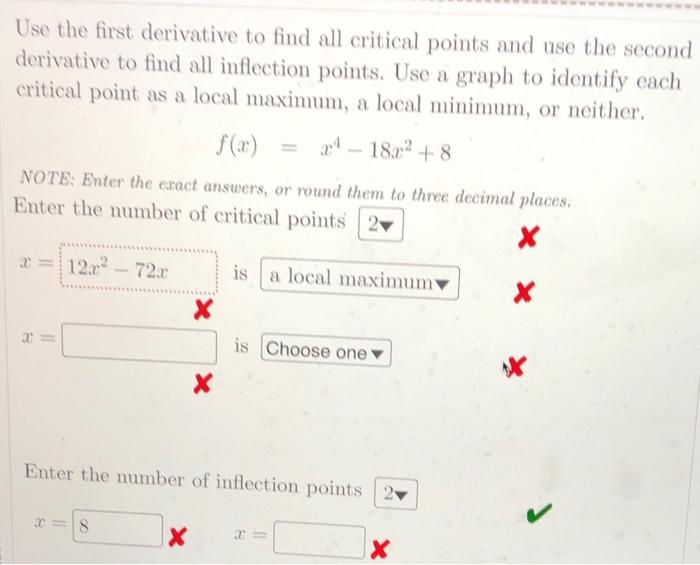 Solved Use the first derivative to find all critical points | Chegg.com