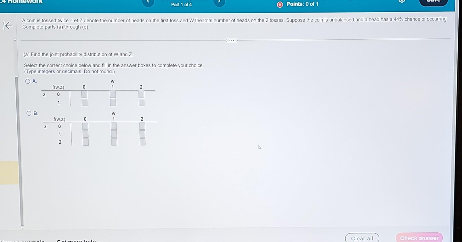 Solved A coin is tossed twice. Let Z denote the number of | Chegg.com