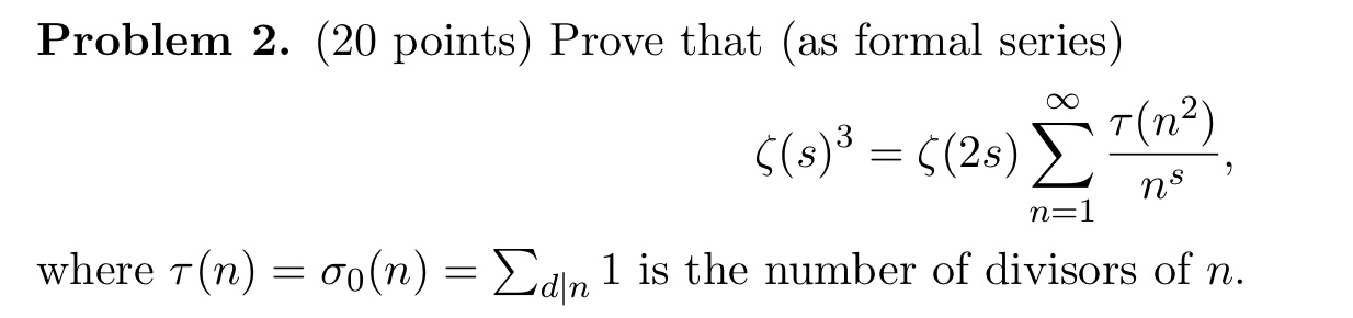 Solved Problem 2. (20 ﻿points) ﻿Prove that (as formal | Chegg.com