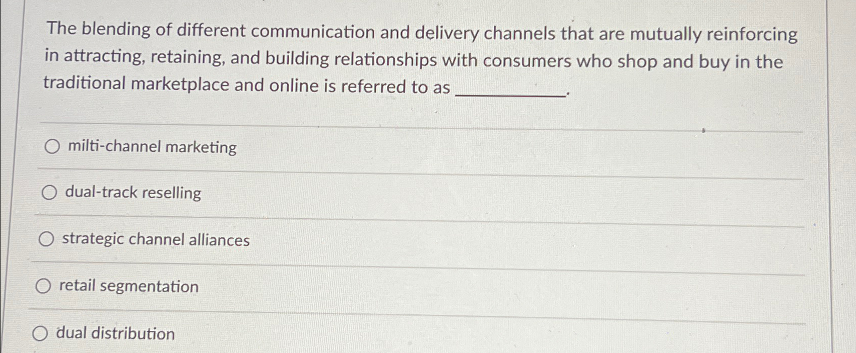 Solved The blending of different communication and delivery | Chegg.com
