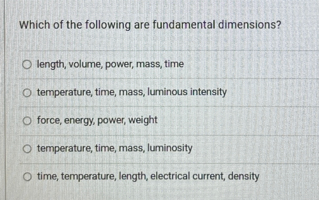 Solved Which of the following are fundamental | Chegg.com