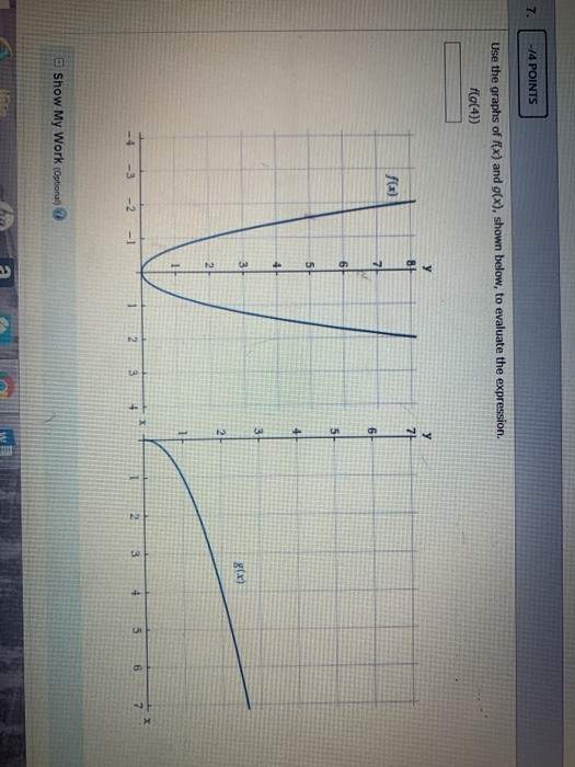 Solved Use the graphs of f(x) and g(x), shown below to | Chegg.com
