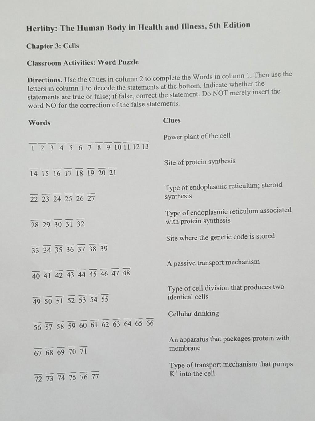 Solved Herlihy: The Human Body in Health and Illness, 5th | Chegg.com