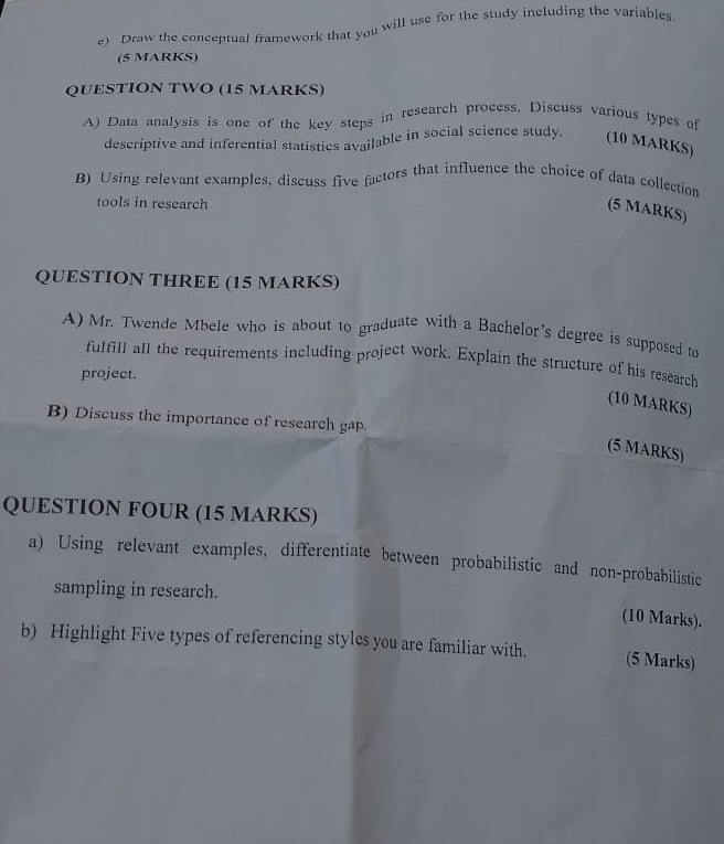 Solved e) ﻿Draw the conceptual framework that you will use | Chegg.com